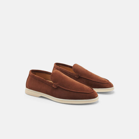Ludovico Brown Suede Loafers for Men | Scarosso®