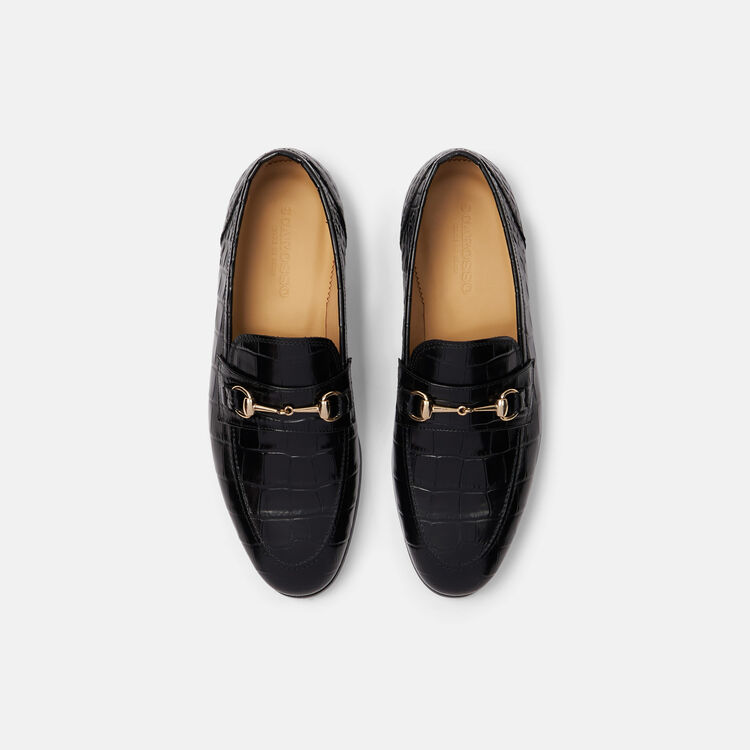 Alessandro Black Croco Loafers for Men | Scarosso®