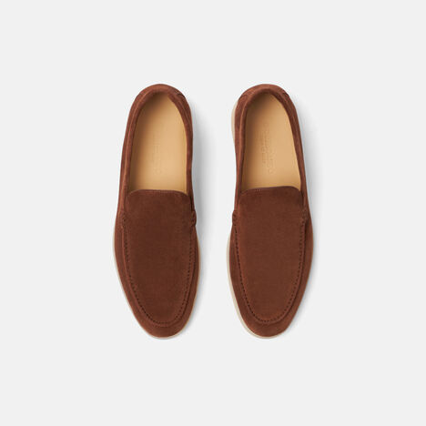 Ludovico Brown Suede Loafers for Men | Scarosso®
